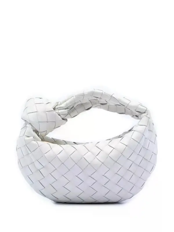 Bottega Veneta 2012-2025 Mini Nappa Intrecciato Jodie Hobo Bag - White