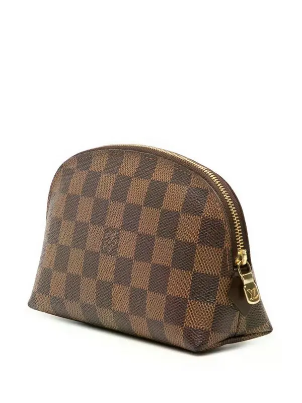 LOUIS VUITTON 2004 Damier Ebene Cosmetic Pouch - Brown