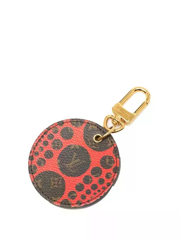 LOUIS VUITTON Yayoi Kusama Monogram Pumpkin Dots Bag Charm Key Chain - Red