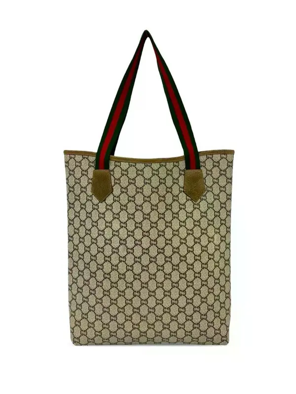 Gucci 20th Century Gg Supreme Plus Web Tote Bag