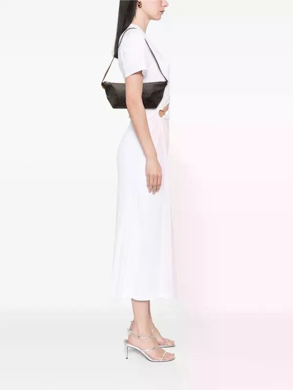 Saint Laurent Le Monogramme Coated Canvas Shoulder Bag - Brown