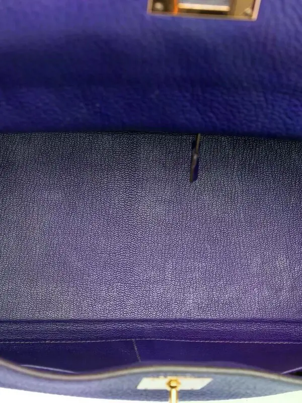 Hermès 2011 Togo Kelly Ii Retourne 35 Satchel - Purple