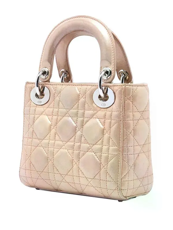 Dior 2015 Mini Lady Satchel - Neutrals