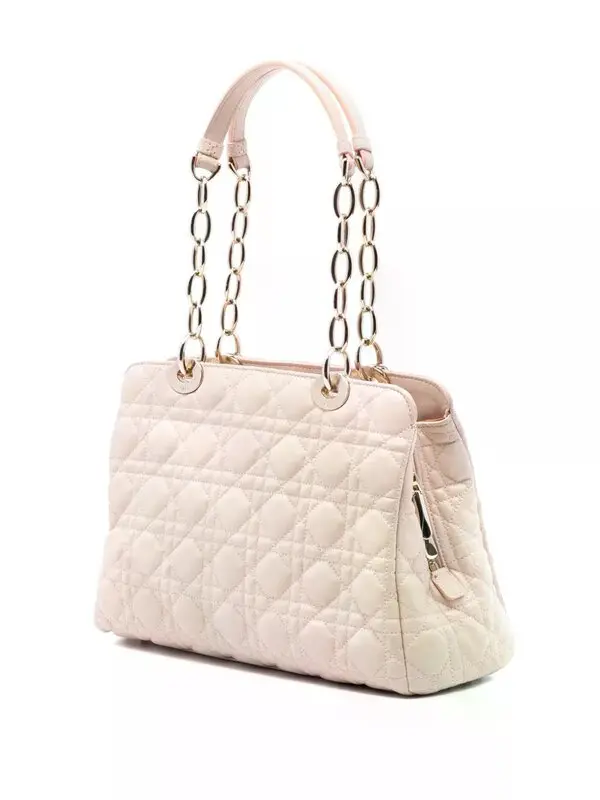 Dior 2013 Medium Lambskin Cannage Soft Zipped Lady Shopping Tote Bag