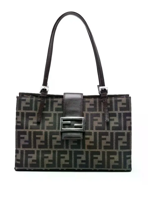 Fendi 2000-2010 Zucca Canvas Shoulder Bag