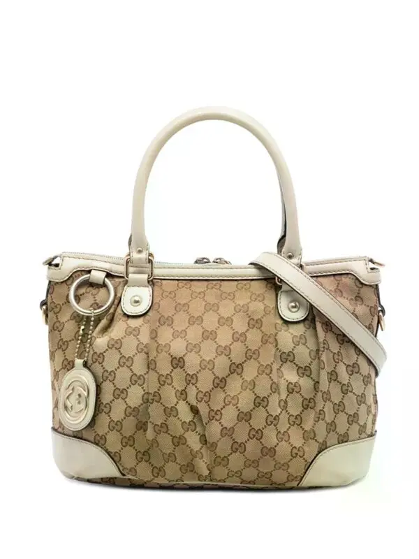 Gucci Gg Canvas Sukey Satchel - Neutrals