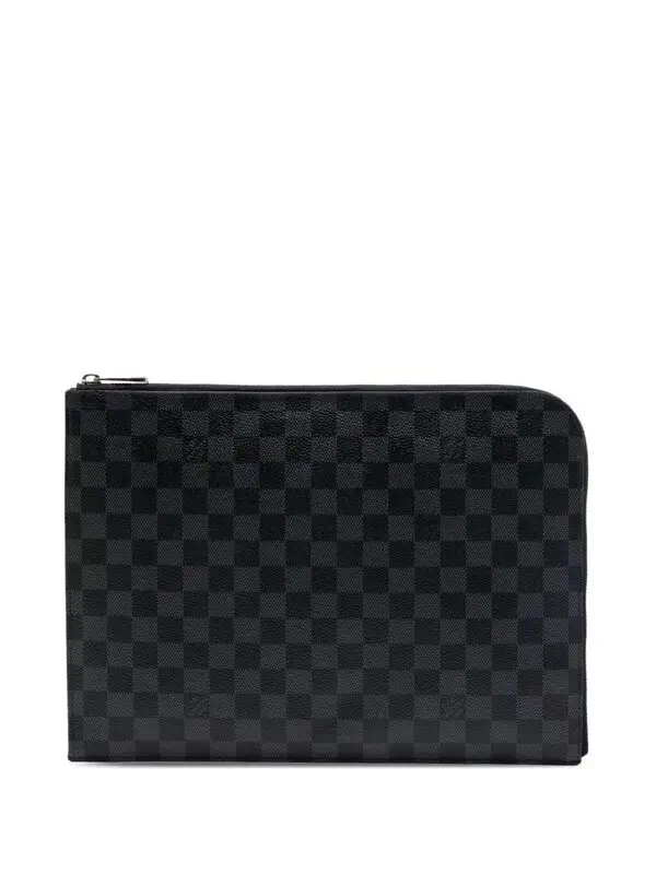 LOUIS VUITTON Damier Graphite Pochette Jour Gm - Black