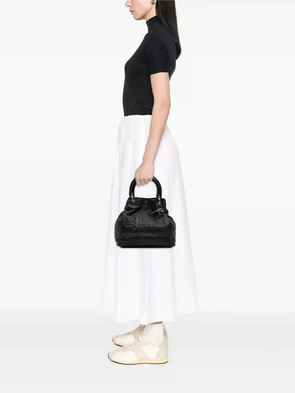 Dior 2008 Lambskin Cannage Soft Lady Tote Bag