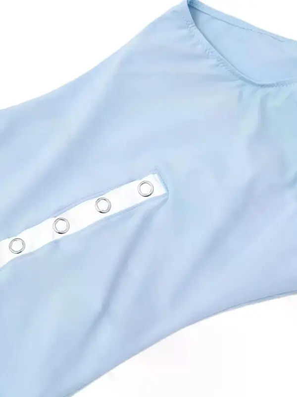 Gimaguas Eyelet-embellished Swimsuit - Blue