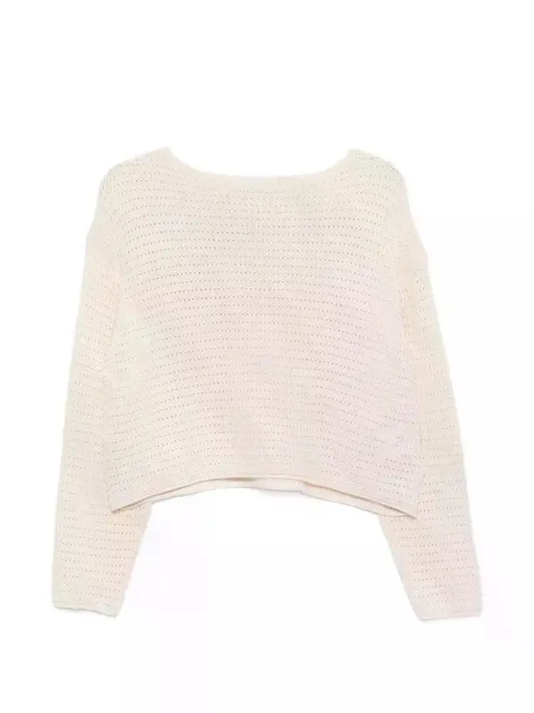 DRYKORN Imenia Open-knit Cropped Sweater - Neutrals