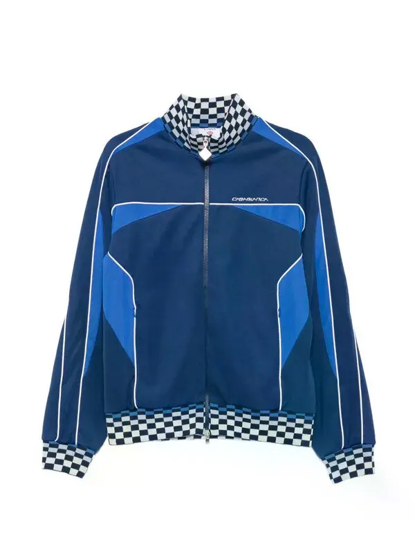 Casablanca Cyber Tricot Checkerboard-trim Jacket