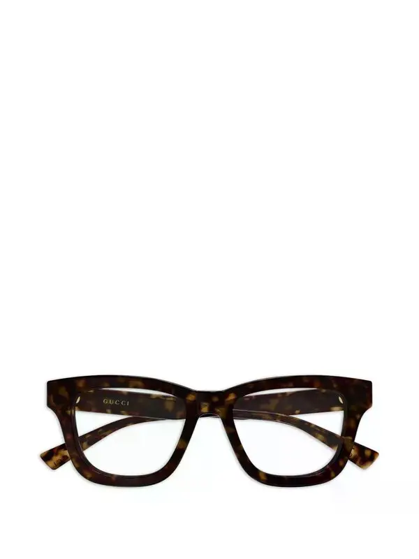 Gucci Square Frame Glasses - Brown