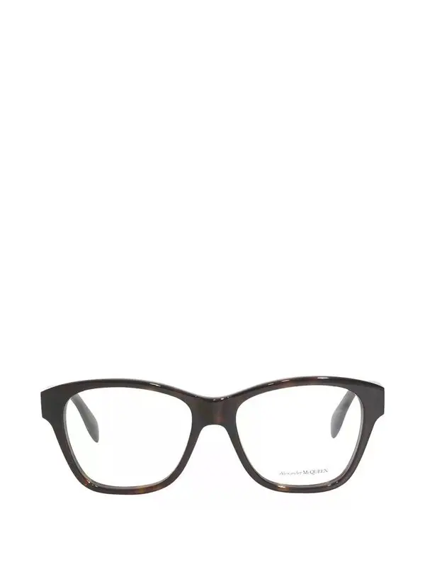Alexander McQueen Square Frame Glasses - Brown