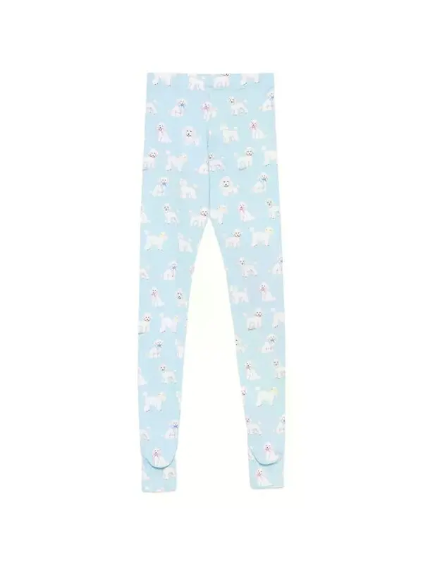 Fiorucci Poodle-print Stirrup Leggings