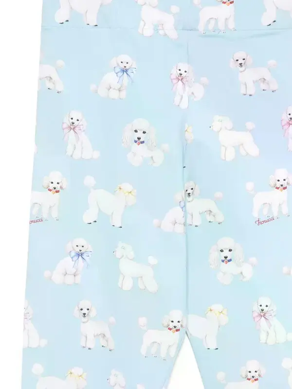 Fiorucci Poodle-print Stirrup Leggings
