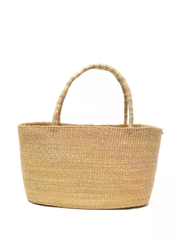 Muuñ Maxi Echo Woven Straw Tote Bag - Neutrals