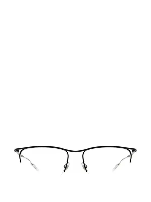 Montblanc Square-frame Half-rim Glasses - Black