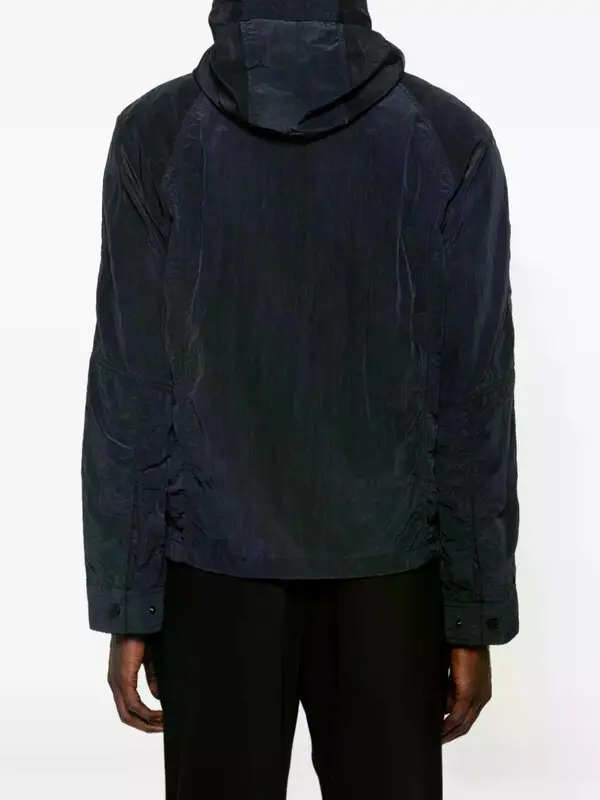 Emporio Armani Hooded Crinkled-texture Jacket
