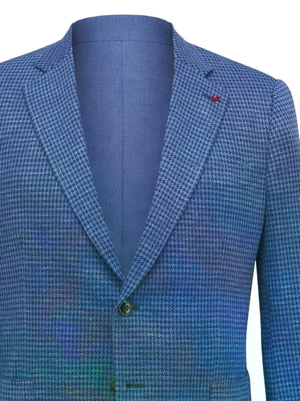 Isaia Houndstooth-pattern Single-breasted Blazer