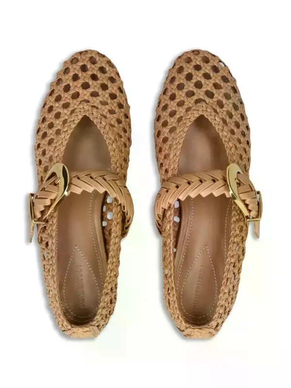 Zimmermann Alchemy Woven Flat Pumps - Brown