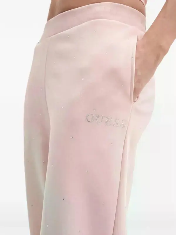 Guess Track Pants With Rhinestone Embellishments - Pink