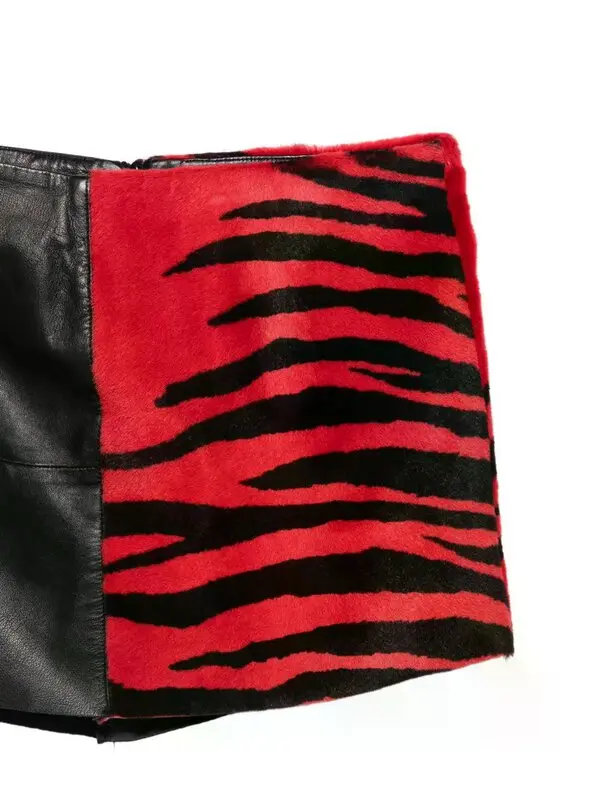 Roberto Cavalli 2000s Leather Jacket And Skirt Set