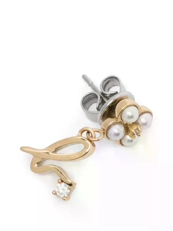 AGNES B. Double Bloom Earrings - Gold