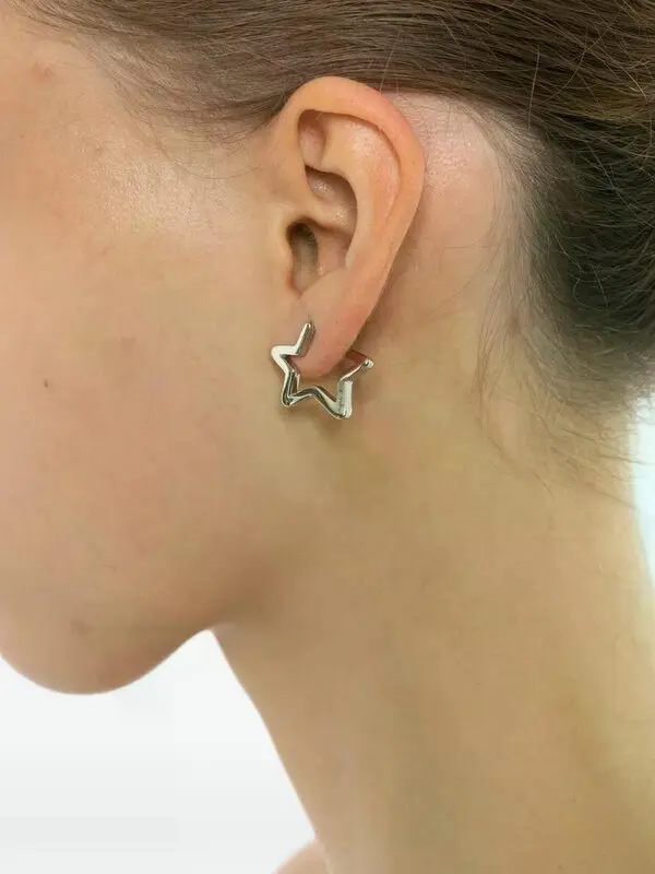 AGNES B. Star Stud Earrings - Silver
