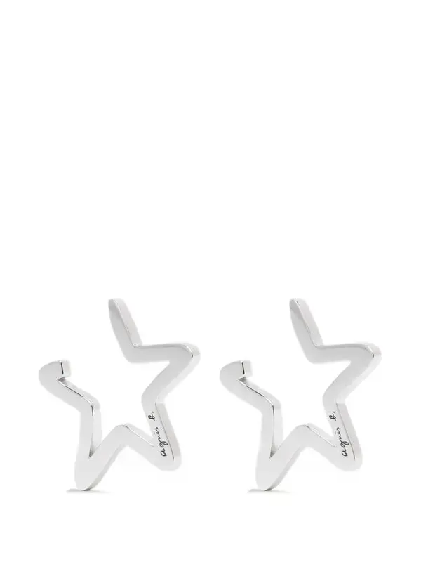 AGNES B. Rock Star Earrings - Silver