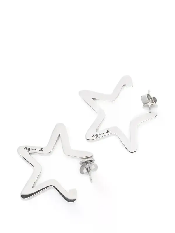 AGNES B. Rock Star Earrings - Silver