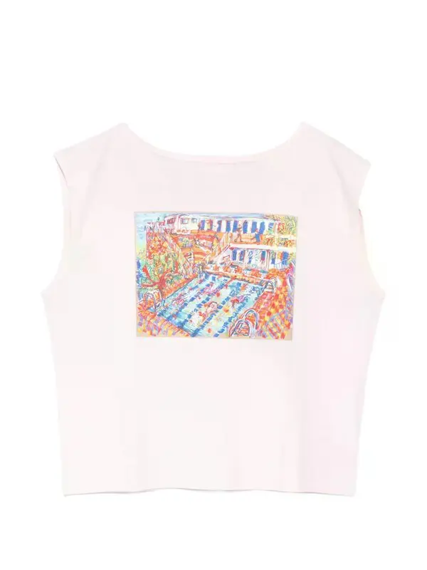 AGNES B. Colisée Artist Cotton T-shirt - Pink
