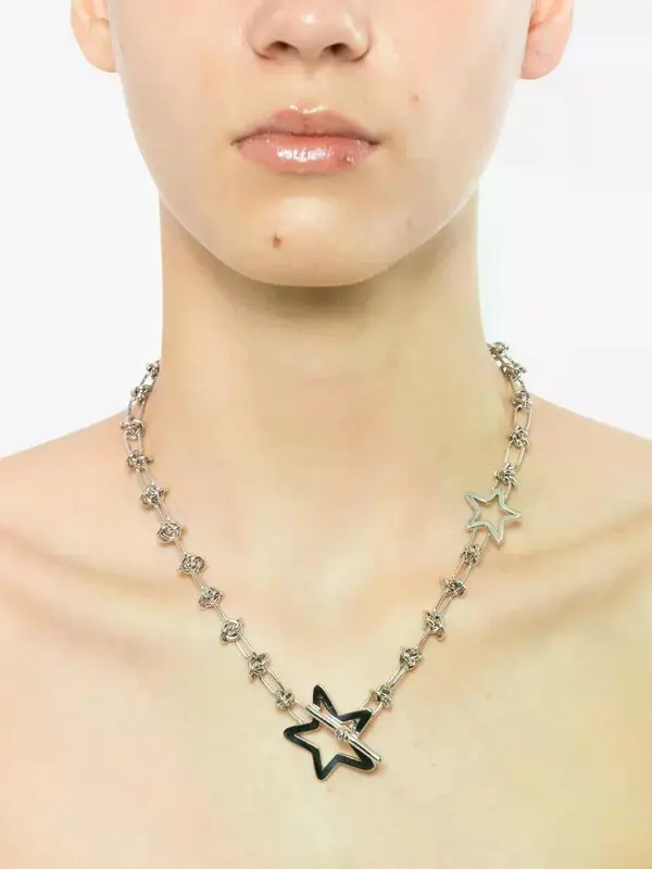 AGNES B. Star Pendant Necklace - Silver
