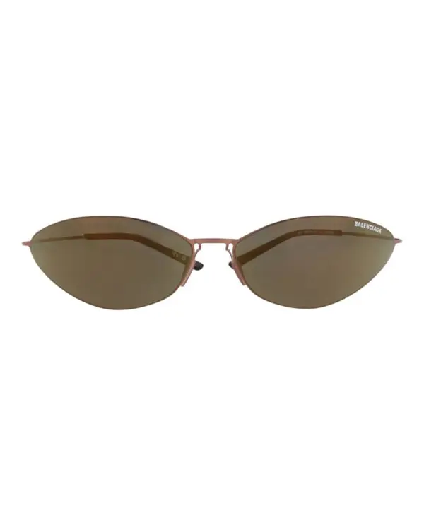 Balenciaga Cat Eyeframe Titanium Sunglasses - Brown Brown Bronze (bb0350s/30015642/002)