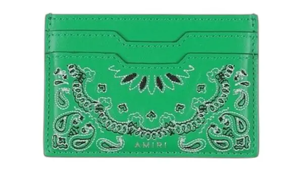 Amiri Bandana Card Holder Card Holder - Green