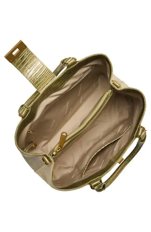 Brahmin Small Embossed Leather Satchel