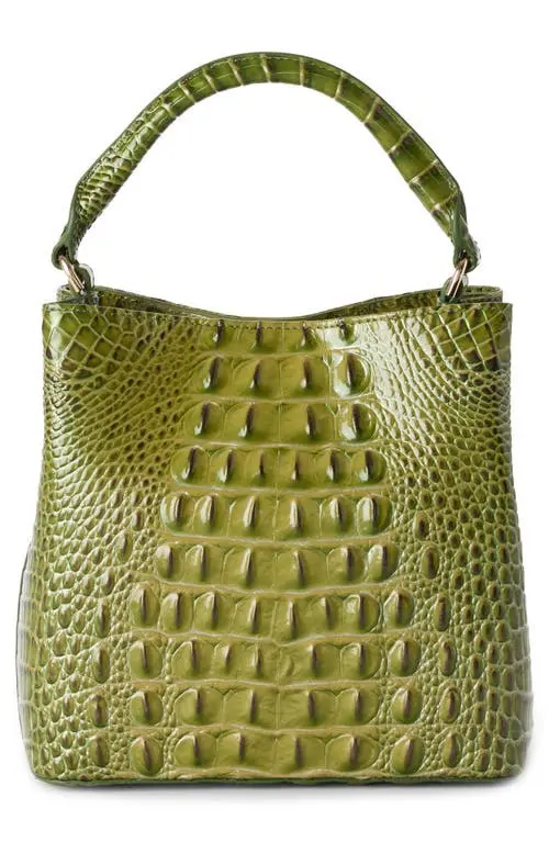 Brahmin Mini Amelia Croc Embossed Bucket Bag