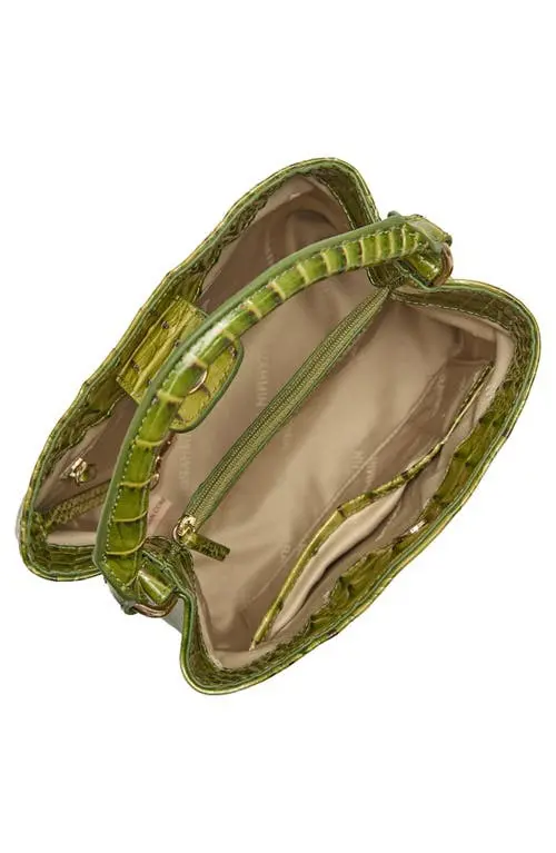 Brahmin Mini Amelia Croc Embossed Bucket Bag