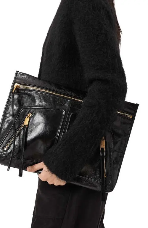 ALLSAINTS Leather Clutch - Black