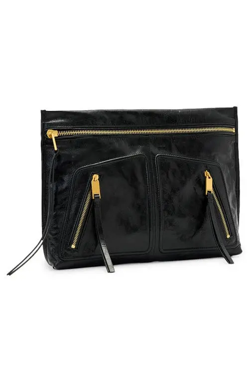 ALLSAINTS Leather Clutch - Black