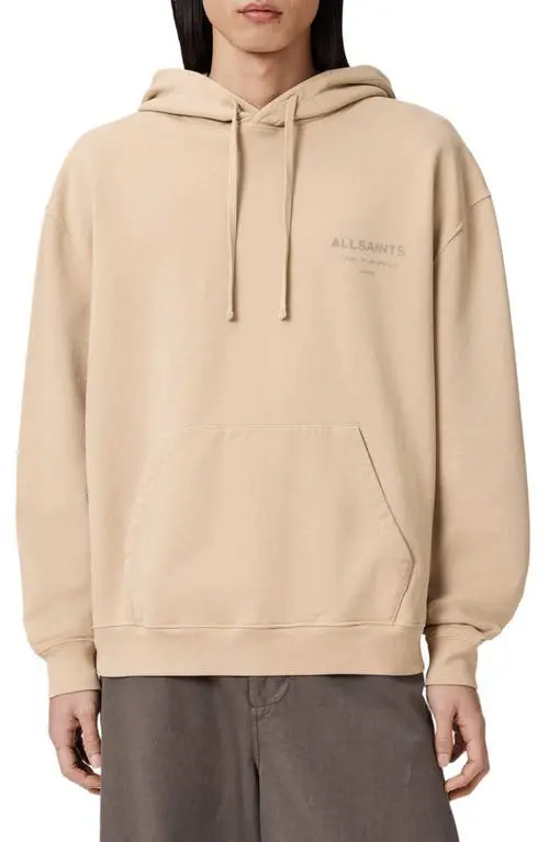 ALLSAINTS Xander Cotton Hoodie - Sunset Brown
