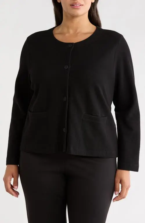 Eileen Fisher Button-front Organic Cotton Jacket
