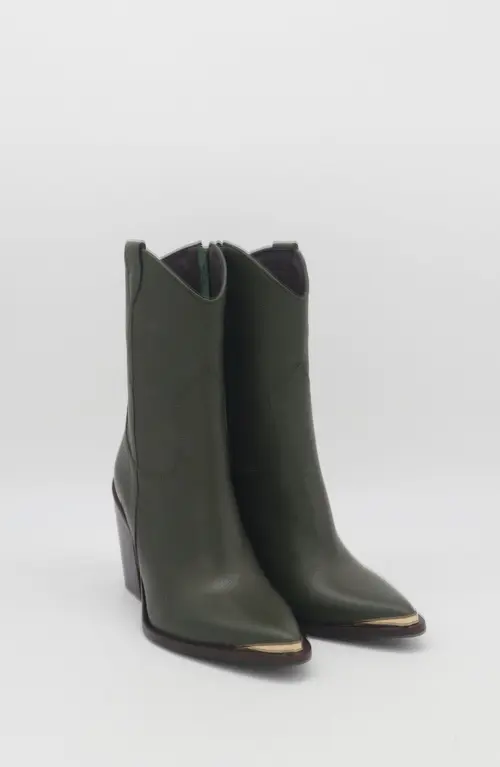 STIVALI NEW YORK Compostezza Western Cowboy Boots - Olive