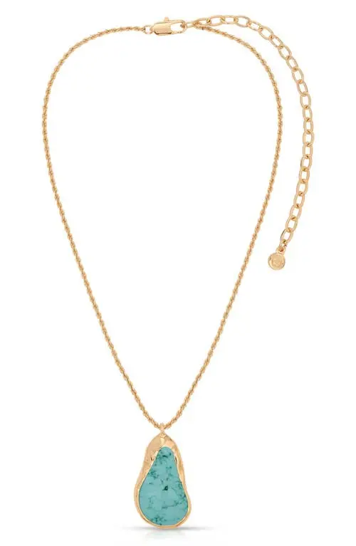 Ettika Molten Pendant Necklace - Turquoise