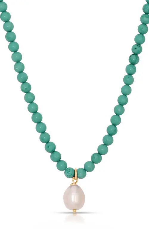 Ettika Freshwater Pearl Pendant Beaded Necklace