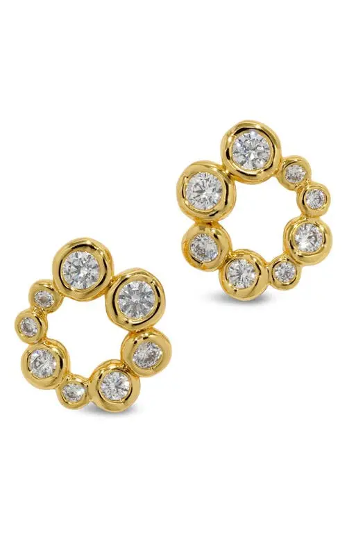 Alexis Bittar Asterales Petite Bubble Stud Earrings - Gold Stones