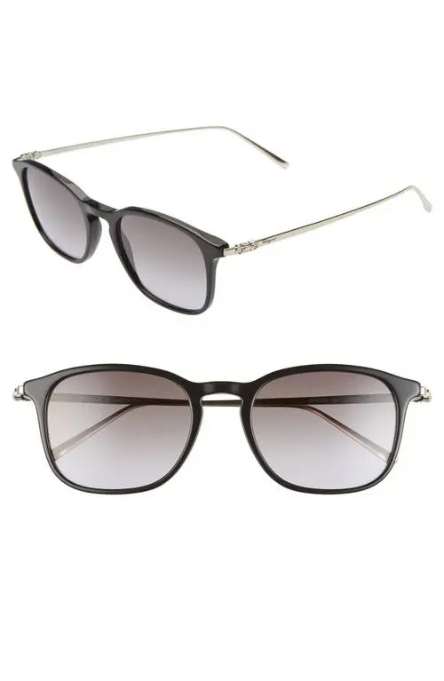 FERRAGAMO Classic Logo 53mm Rectangle Sunglasses - Black
