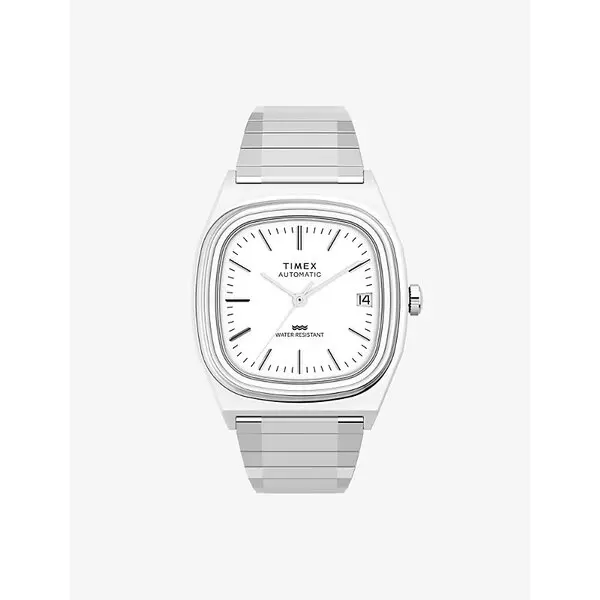 TIMEX Automatic 1983 E Line Reissue 38mm Watch - Stainless Steel