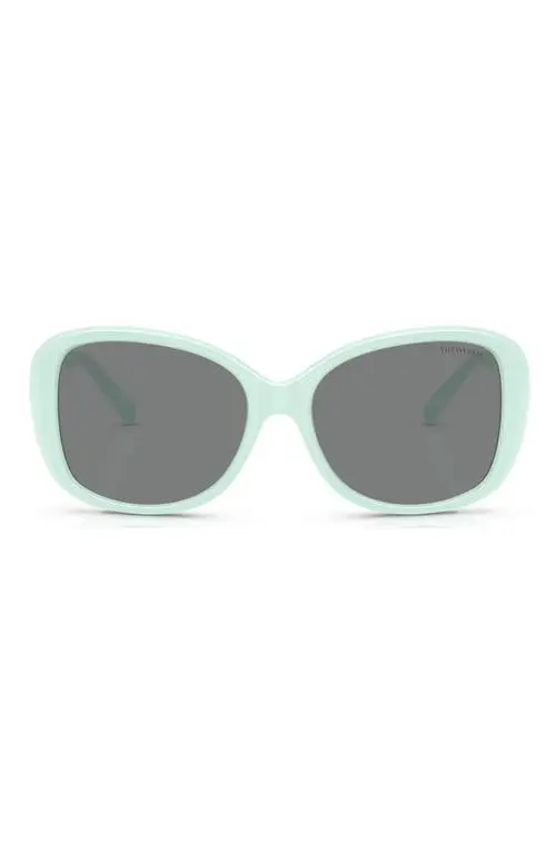 Tiffany & Co. 56mm Pillow Sunglasses - Tiffany Blue/dark Grey