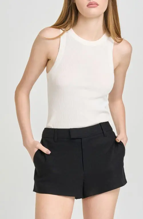 WAYF Paloma Linen Blend Shorts - Black