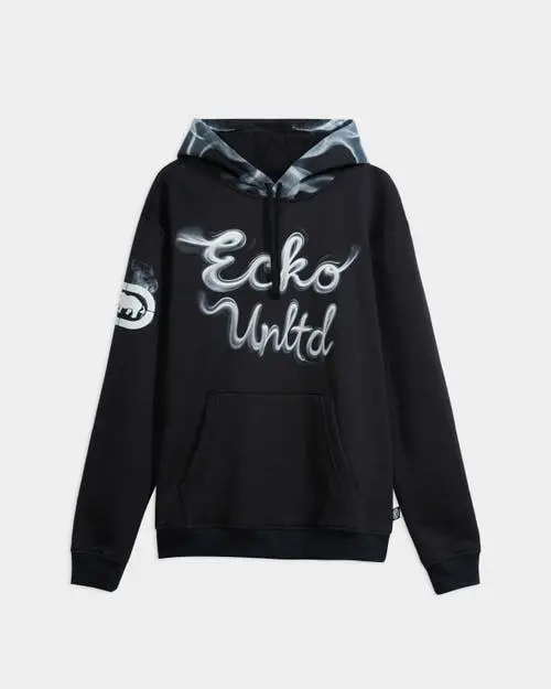 ECKO Hooded Pullover With Smoke Graphics
